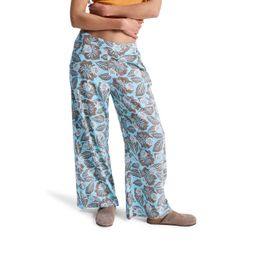 Outdoorhose Roxy "Midnight Avenue Slub Printed", Damen, Gr. L, braunie hibiscus hype, Obermaterial: 60% Walkfrottier, 40% Viskose;, Hosen Outdoorhose