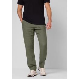 Chinohose Street One MEN, Herren, Gr. 30, L&auml;nge 32, wood gr&uuml;n, Stoff, 100% Leinen, unifarben, l&auml;ssig geschnitten lang, Hosen Chinohose, aus Leinen