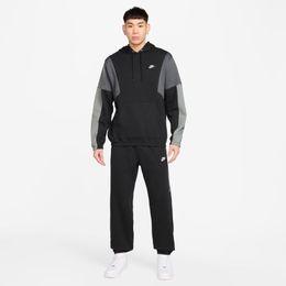Trainingsanzug Nike Sportswear "M NK CLUB FLEECE HDED TRACK GX", Damen, Gr. S, schwarz, lt smo, Obermaterial: 80% Baumwolle, 20% Polyester, Sportanz&uuml;ge Trainingsanzug, f&uuml;r Freizeit und Training, sportlicher Stil, angenehmer Tragekomfort