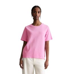 Marc O'Polo T-Shirt MARC O'POLO DENIM "aus softer Bio-Baumwolle", Damen, Gr. L, pale bubblegum, Obermaterial: 100% Baumwolle, unifarben, Basic, loose fit, Rundhals, normaler Saum, Shirts T-Shirt