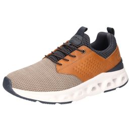 Slip-On Sneaker Lerros, Herren, Gr. 47, braun, taupe, dunkelblau, Lederimitat, Textil, mehrfarbig, Basic, Schuhe, Schlupfschuh, Slipper, Freizeitsneaker mit Gummizug