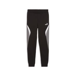 Sporthose Puma "Essentials Block Jogginghose Jungen", M&auml;dchen, Gr. 164, Normalgr&ouml;&szlig;en, schwarz, Obermaterial: 68% Baumwolle, 32% Polyester. Rippe: 97% Baumwolle, 3% Elasthan. Tasche &ndash; Oben: 100% Baumwolle, regular fit, Hosen Sporthose