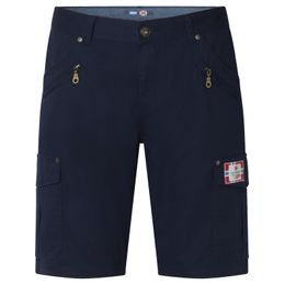 Cargobermudas Jan Vanderstorm "Tiefbundbermuda HEIMERAM", Herren, Gr. 62, N-Gr, blau (dunkelblau), Obermaterial: 100% Baumwolle CO., Hosen