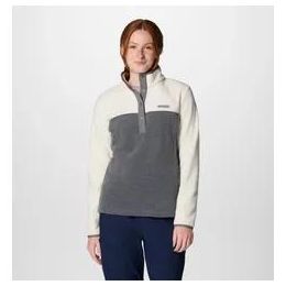 Fleecepullover Columbia "Benton Springs 1/2 Snap Pull Over II", Damen, Gr. XL (46/48), grau (city grau he), Obermaterial: 100% Polyester. Obermaterial 2: 100% Nylon, unifarben mit Farbeinsatz, hoch geschlossener Ausschnitt, eingesetzt eingefasste Kante, Sweatshirts Fleecepullover