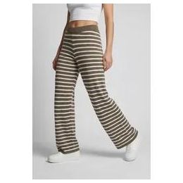 Strickhose SAINT TROPEZ "MilaSZ Striped Pants", Damen, Gr. M (38), N-Gr, fondue fudge rice stripe, Web, Obermaterial: 80% Viskose, 20% Polyacryl, gestreift, regular fit normal, Hosen