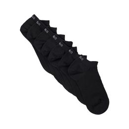 Sneakersocken HUGO UNDERWEAR "Socken 6P AS UNI CC W 10", Damen, Gr. 35-38, schwarz, Baumwollmischung, unifarben, elastisch, Socken Sneakersocken, mit Markenschriftzug am B&uuml;ndchen