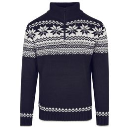 Rundhalspullover Brandit "Brandit Herren Troyer Norweger", Herren, Gr. 5XL, navy, 100% Polyacryl, mehrfarbig, normal, herzf&ouml;rmiger Ausschnitt, Pullover Rundhalspullover