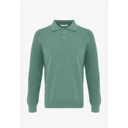 Polokragenpullover FELIX HARDY "Pullover mit Polo-Kragen", Herren, Gr. M, gr&uuml;n, 100% Baumwolle, Pullover