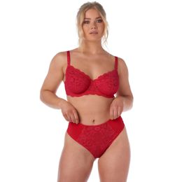 After Eden D-cup & up Panty "BO", Damen, Gr. M, rot, Spitze, Obermaterial: 86% Polyamid, 14% Elasthan, AFTER EDEN D-CUP & UP, unifarben, k&ouml;rpernah, Unterhosen Panty, Mit Spitze, leicht durchsichtig, feminin, bequem, weich, elastisch