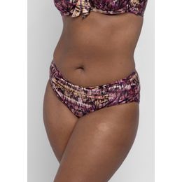 Bikini-Hose Dorina "Amnesia", Damen, Gr. L, N-Gr, coral print, Microfaser, Obermaterial: 60% Polyamid, 22% Polyester, 18% Elasthan, Badehosen Bikini-Hose, mit Batik-Print