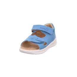 Sandale Superfit "LAGOON WMS: mittel", M&auml;dchen, Gr. 24, hellblau, Nubukleder, Textil, Veloursleder, unifarben, Schuhe Sandale, Klettschuh, in WMS: Weite M IV mittel, Gr&ouml;&szlig;enschablone zum Download
