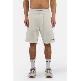 Sweatshorts Pegador "LOGO HEAVY SWEAT SHORTS", Herren, Gr. XXL, N-Gr, washed warm wei&szlig; schwarz, Sweatware, Obermaterial: 80% Baumwolle, 20% Polyester, unifarben, regular fit normal, Hosen Sweatshorts, Baumwollmischung, regular fit