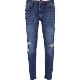 Bequeme Jeans 2Y Premium "2Y Premium Herren 2Y Tapered Fit Jeans", Herren, Gr. 30, Normalgr&ouml;&szlig;en, blau, 97% Baumwolle, 3% Elasthan, unifarben, Jeans