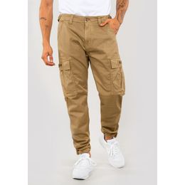 Cargohose Alpha Industries "Squad Pant", Damen, Gr. 29, Normalgr&ouml;&szlig;en, gr&uuml;n (khaki), Obermaterial: 98% Baumwolle, 2% Elastan; Futter: 100% Baumwolle, Hosen Cargohose
