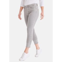 5-Pocket-Jeans STOOKER WOMEN "Rio Skinny Fit Denim Jeans", Damen, Gr. 48, L&auml;nge 28, silbergray, Twill, 98% Baumwolle, 2% Elasthan, skinny fit 7/8-L&auml;nge, Jeans 5-Pocket-Jeans, Skinny Fit Casual Clean Wash Denim Jeans Magic Shape Effekt f&uuml;r Damen