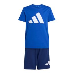 adidas Sportswear Trainingsanzug Jungen Gr&ouml;&szlig;e 152 blau / marine / wei&szlig;