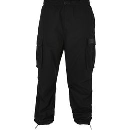 Cargohose Karl Kani "Karl Kani Herren", Herren, Gr. XL, US-Gr&ouml;&szlig;en, schwarz, 98% Baumwolle, 2% Elasthan, unifarben, loose fit, Hosen Cargohose