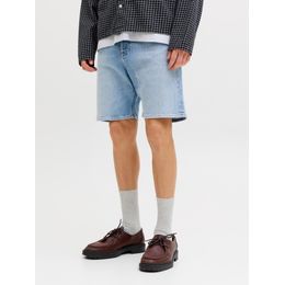 Jack & Jones Jeansshorts JACK & JONES "JJITONY JJORIGINAL SHORTS AM 460 SN", Herren, Gr. M, N-Gr, blau denim, Denim/Jeans, Obermaterial: 98% Baumwolle, 2% Elasthan, unifarben, relaxed fit kniefrei, Jeans Jeansshorts, Baumwollmischung, relaxed fit