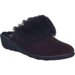 Hausschuh Josef Seibel "Avignon 306, aubergine", Damen, Gr. 39, lila (aubergine), Obermaterial: 100% Lammfell LF., Schuhe Hausschuh