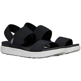 Sandale Keen "ELLE BACKSTRAP", Damen, Gr. 39, schwarz, Textil, Schuhe Riemchensandale Sandale