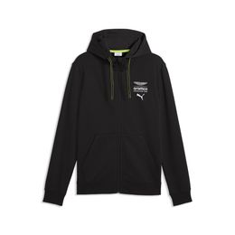 Hoodie Puma "Puma x ASTON MARTIN ARAMCO F1 TEAM Essentials Hoodie Herren", Herren, Gr. M, schwarz, Obermaterial: 68% Baumwolle, 32% Polyester. Kapuzenfutter: 100% Baumwolle. Rippe: 97% Baumwolle, 3% Elasthan, normal, Sweatshirts Hoodie