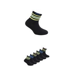 Kurzsocken Fila, M&auml;dchen, Gr. 27-30, navy, Baumwollmischung, Socken, Cotton-Mix, mit Rippenb&uuml;ndchen