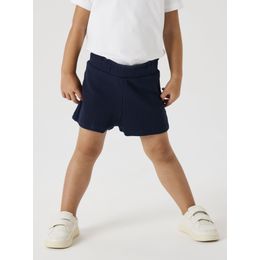 Shorts name it "NMFSURAJALI SHORTS NOOS", M&auml;dchen, Gr. 110, N-Gr, schwarz sapphire, Jersey, Obermaterial: 95% Baumwolle, 5% Elasthan, unifarben, normal kurz, Hosen Shorts, Baumwollmischung, Paperbag B&uuml;ndchen, innen verstellbar, Stretch