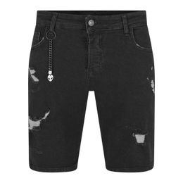 Shorts 2Y Premium "2Y Premium Herren 2Y Jeans Shorts", Herren, Gr. 31, Normalgr&ouml;&szlig;en, schwarz, 97% Baumwolle, 3% Elasthan, unifarben, normal, Hosen Shorts