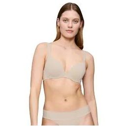 B&uuml;gel-BH Triumph "Body Make-Up Illusion", Damen, Gr. 85, Cup B, beige, Microtouch, Obermaterial: 49% Polyamid, 35% Polyester, 16% Elasthan, Basic, BHs B&uuml;gel-BH, mit tiefem Dekollet&eacute;, gepolsterte Cups, Komfort-B&uuml;gel, Microfaser