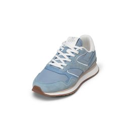 Marc O'Polo Sneaker MARC O'POLO "aus Rindleder und Nylon", Damen, Gr. 41, light blau, Obermaterial: 90% Leder (Rind), 10% Polyamid, unifarben, Schuhe Sneaker
