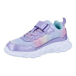 Slip-On Sneaker Richter "Stella (Blinki)", M&auml;dchen, Gr. 31, lila multi, Lederimitat, Textil, Glitzermuster, gl&auml;nzend, Schuhe, Klettschuh, Blinkschuh, Gr&ouml;&szlig;enschablone zum Download, mit WMS