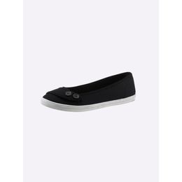 Ballerina Casual Looks, Damen, Gr. 39, schwarz, Textil, Schuhe Ballerina