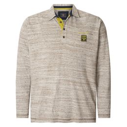 Langarm-Poloshirt Jan Vanderstorm "Langarm-Poloshirt ENDRE", Herren, Gr. XL, wei&szlig; (wollwei&szlig; melange), Obermaterial: 75% Baumwolle CO. 25% Polyester COOLMAX PES(Coolmax)., Shirts