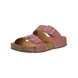 Hausschuh Haflinger "Haflinger Hausschuhe Leder", Herren, Gr. 40, rosa, Leder, Schuhe Hausschuh