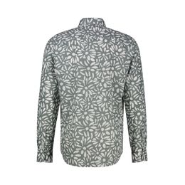 Lerros Langarmhemd mit floralem Print aus Mischgewebe Herren Gr&ouml;&szlig;e XL grau