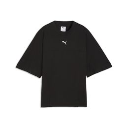 T-Shirt Puma "Dare To Tailliertes T-Shirt Damen", Damen, Gr. XS, schwarz, Obermaterial: 100% Baumwolle. Rippe: 80% Baumwolle, 20% Polyester, clean, slim fit, Rundhals, Shirts T-Shirt