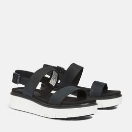 Sandale Timberland "SAFARI DAWN BACKSTRAP SANDAL", Damen, Gr. 40, jet schwarz, Leder, Schuhe Sandale, aus Leder