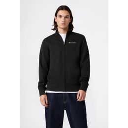 Sweatjacke Champion "ICONS CONTRAST Terry Full Zip Sweatshirt", Herren, Gr. M, nbk, Obermaterial: 70% Baumwolle, 30% Polyester, normal, Rundhals, Sweatjacken Sweatjacke, mit Rundhalsausschnitt, f&uuml;r Freizeitaktivit&auml;ten, mit Rei&szlig;verschluss