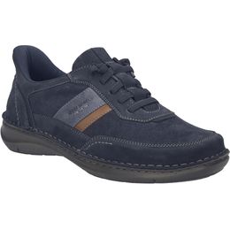 Slip-On Sneaker Josef Seibel "New Anvers 26", Herren, Gr. 46, indigo, kombi, Leder, kontrastfarbene Details, Schuhe, Halbschuh, Slipper, Komfortschuh in Schuhweite K (=extraweit)