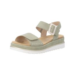 Riemchensandale Remonte "Remonte Sandalen Leder", Damen, Gr. 42, gr&uuml;n, Leder, Schuhe Riemchensandale