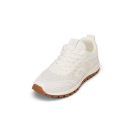 Marc O'Polo Sneaker MARC O'POLO "aus edlem Rindleder und Mesh-Einsatz", Herren, Gr. 40, sanftes wei&szlig;, Obermaterial: 50% Leder, 50% Polyester, unifarben, Schuhe Sneaker