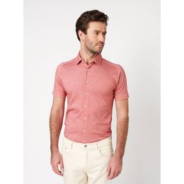 Kurzarmhemd DESOTO "Casual Kent 1/2", Herren, Gr. XL, N-Gr, rosa (rot oxford), Obermaterial: 100% Baumwolle, slim fit normal, Hemden, Jerseyhemd, slim fit