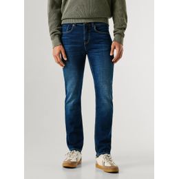 Straight-Jeans Pepe Jeans "CASH", Herren, Gr. 31, L&auml;nge 34, schwarz used, Denim/Jeans, Obermaterial: 98% Baumwolle, 2% Elasthan, straight fit lang, Jeans Straight-Jeans, im 5-Pocket-Stil