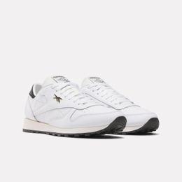 Sneaker Reebok CLASSIC "CLASSIC LEATHER", Herren, Gr. 45, wei&szlig;, schwarz, chalk, Leder, Schuhe Sneaker