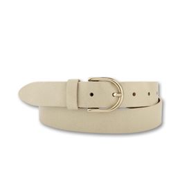 Bernd G&ouml;tz Lederg&uuml;rtel BERND G&Ouml;TZ "Lederg&uuml;rtel mit feiner goldener Hufeisenschlie&szlig;e", Damen, Gr. 85, beige, Rindsleder, G&uuml;rtel Lederg&uuml;rtel