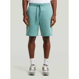 G-Star Raw Trainingsshorts G-STAR "Premium Core Sweater Shorts", Herren, Gr. XXL, gr&uuml;n (mineral blau), Obermaterial: 55% Baumwolle, 45% Polyester, Hosen