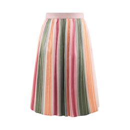 Plisseerock happy girls, M&auml;dchen, Gr. 134, powder pink, Web, Obermaterial: 100% Polyester. Futter: 100% Polyester, gestreift, bequem ca. Mitte Wade, R&ouml;cke