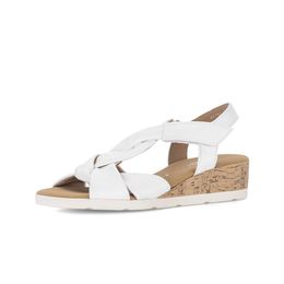 Keilsandalette Gabor "Keilsandalette", Damen, Gr. 35,5, wei&szlig;, Schuhe