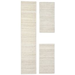 Teppich HEINE HOME Gr. 1, beige (natur), B:60cm H:16mm L:90cm, Wolle, Teppiche, Teppich