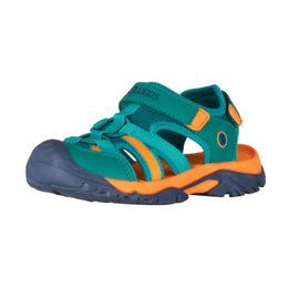 Sandale Trollkids "KIDS STAVANGER SANDAL XT", M&auml;dchen, Gr. 33, sea gr&uuml;n, sahara sunset, madeira blau, Synthetik, Schuhe Sandale